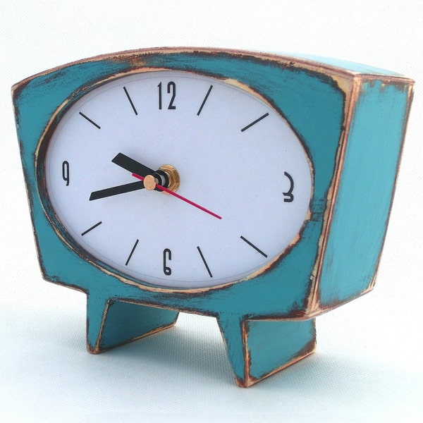 Turquoise Blue Clock - Etsy