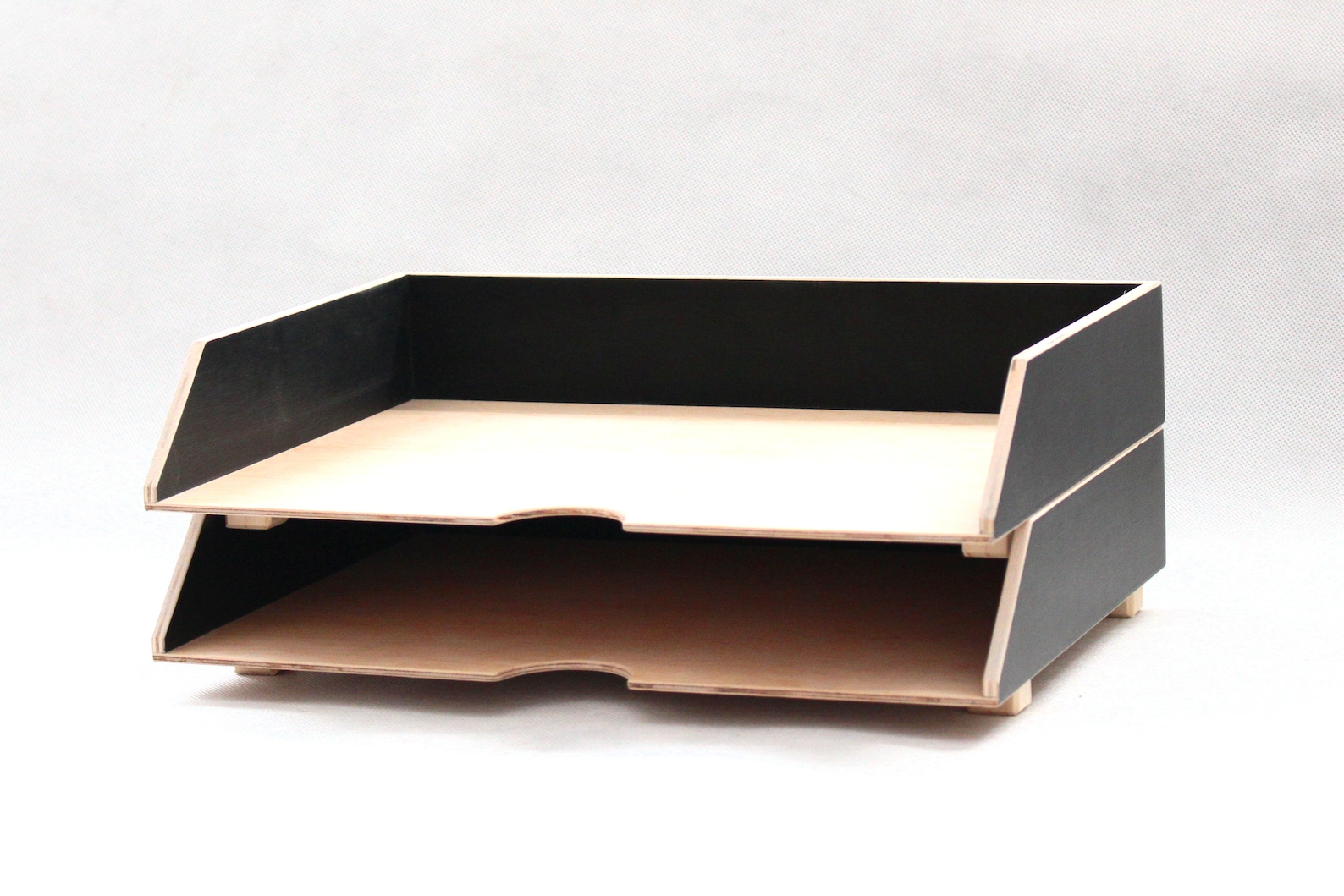 Black Paper Tray Holder Wood Oganizer Mail Set Desk - Etsy