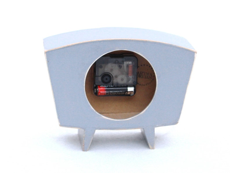 Gray Desk Clock Grey Table Clock Vintage 70s Style handmade | Etsy