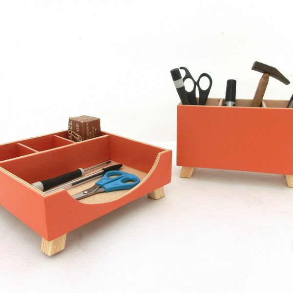 Orange Desk - Etsy
