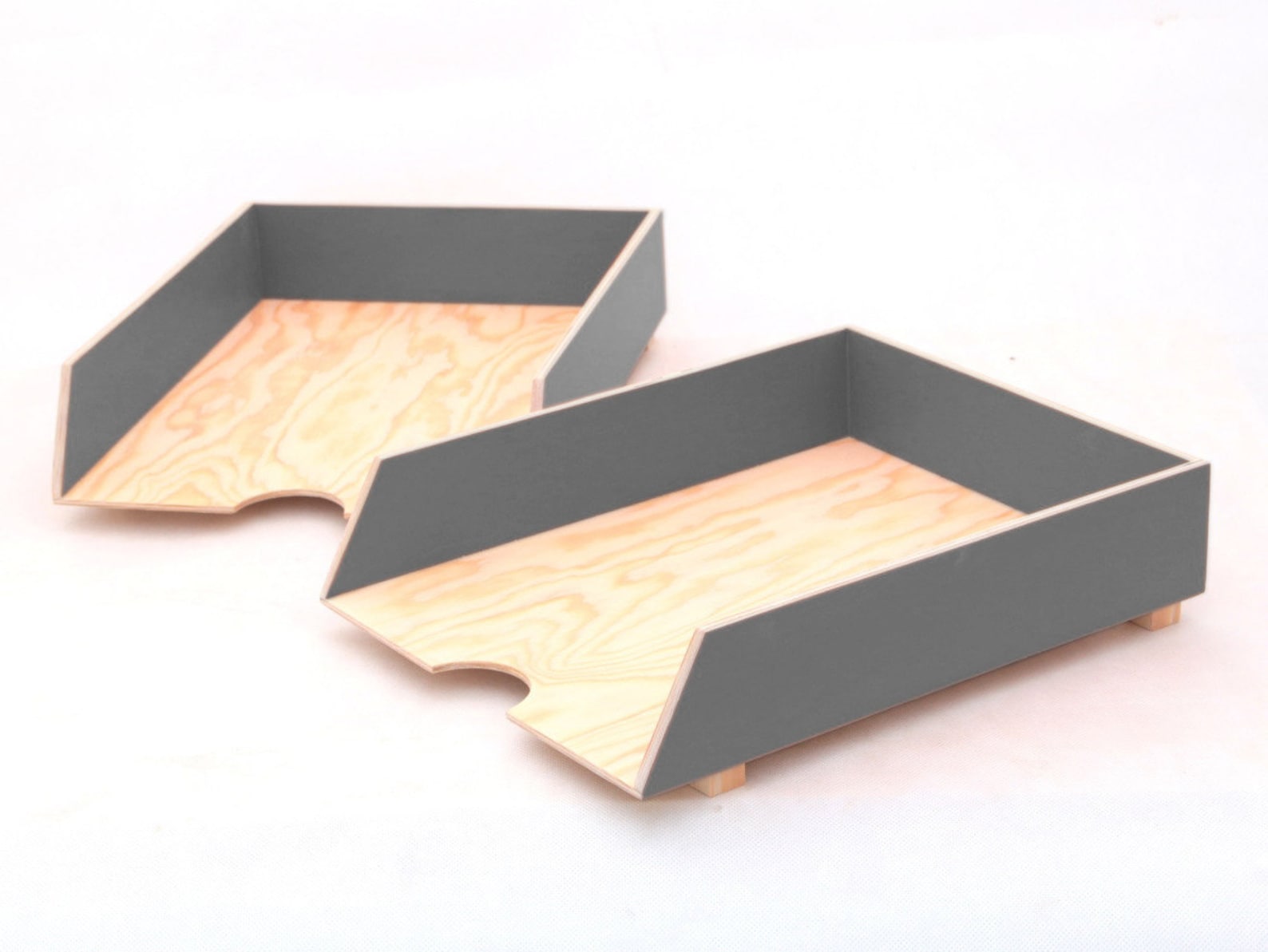 Grey Desk Organizer Office Desk Accessories Set Paper Tray - Etsy