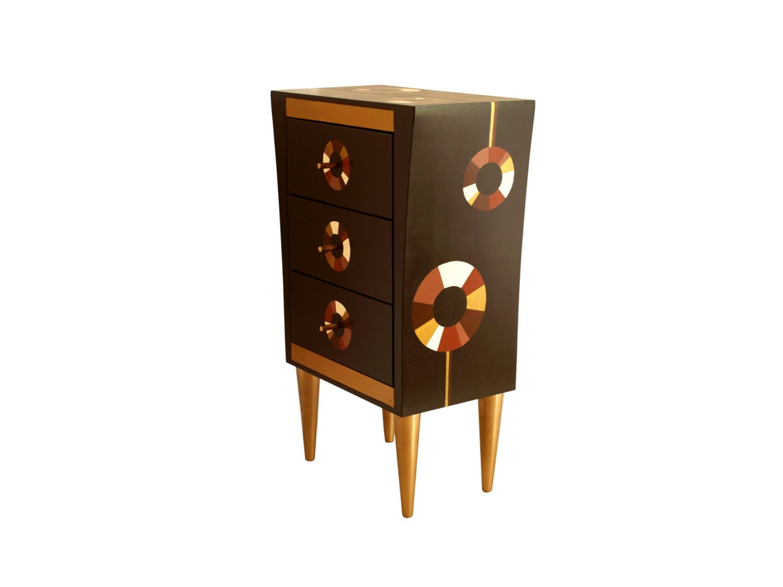 Handmade Wooden Chest of Drawers With Frame Hand Painted - Etsy