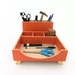 Desk Organizer Orange, Desktop Set Organizer, Wood Desk Organizer ...