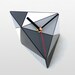 White Grey Black Desk Clock, Wood Table Clock, Black & White, Geometric ...