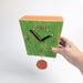Wall Clock Pendulum Multicolor, Wall Hanging Clock Green Orange Blue ...