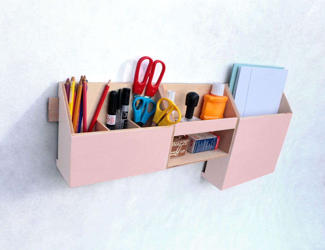 Pink Wall Organizer Office Rose Powder Mail Organizer Pink - Etsy