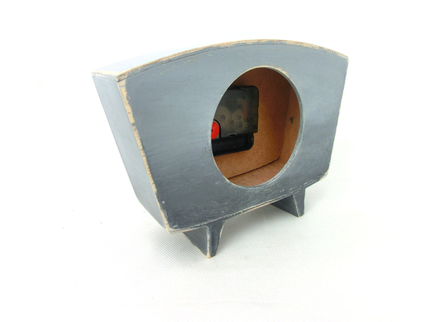 Gray Desk Clock Grey Ombre Clock Shaded Clock Vintage 60s - Etsy