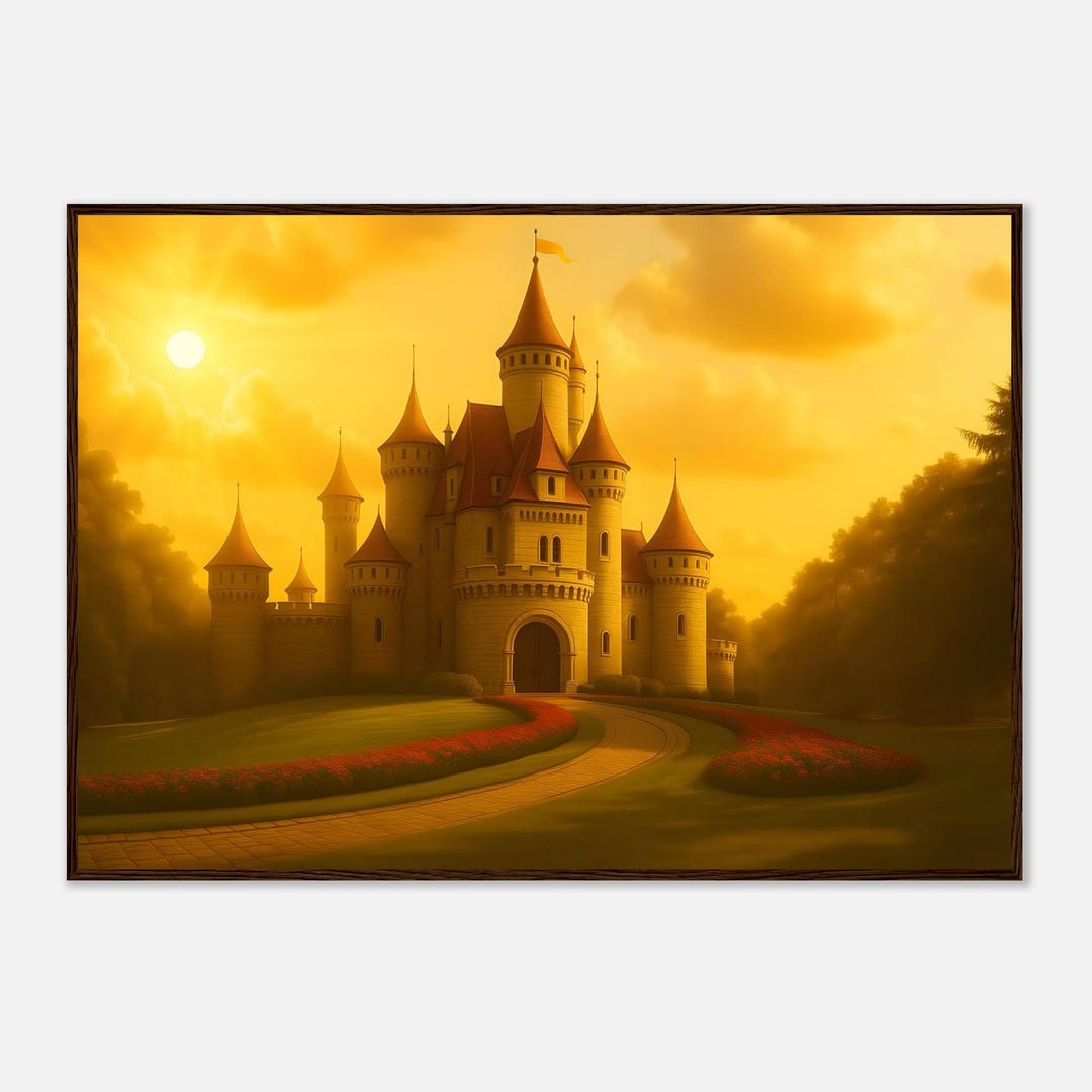 Princess Peach Castle Wall Art – Fairytale Royal Palace Poster | Framed ...
