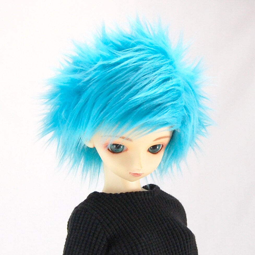 9/10 Blue Wig BJD Wig Blue Ball Jointed Doll Wig 2 | Etsy