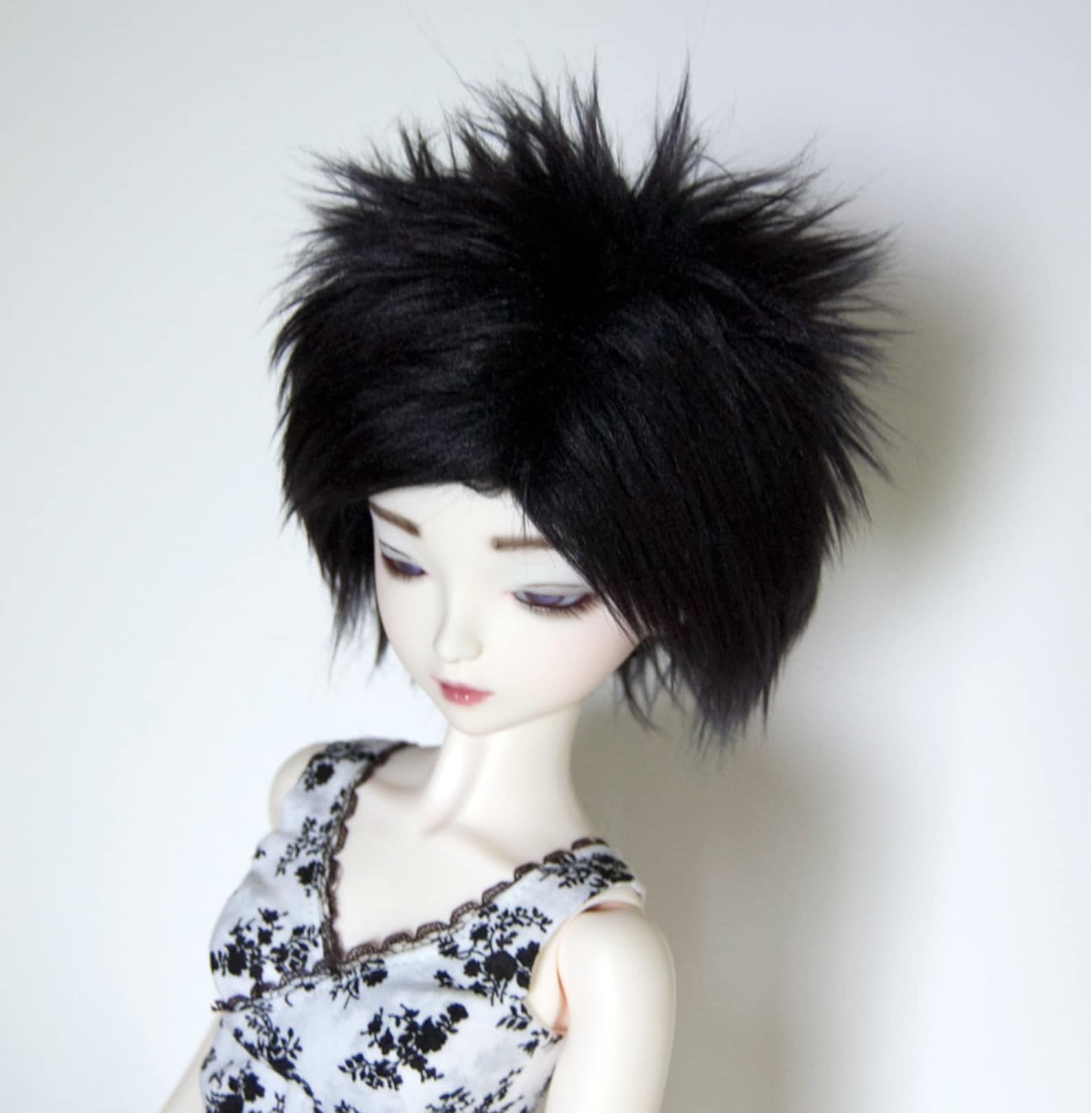 9/10 BJD Wig Size 9-10 Black Fur Wig Ball Jointed Doll Wig - Etsy