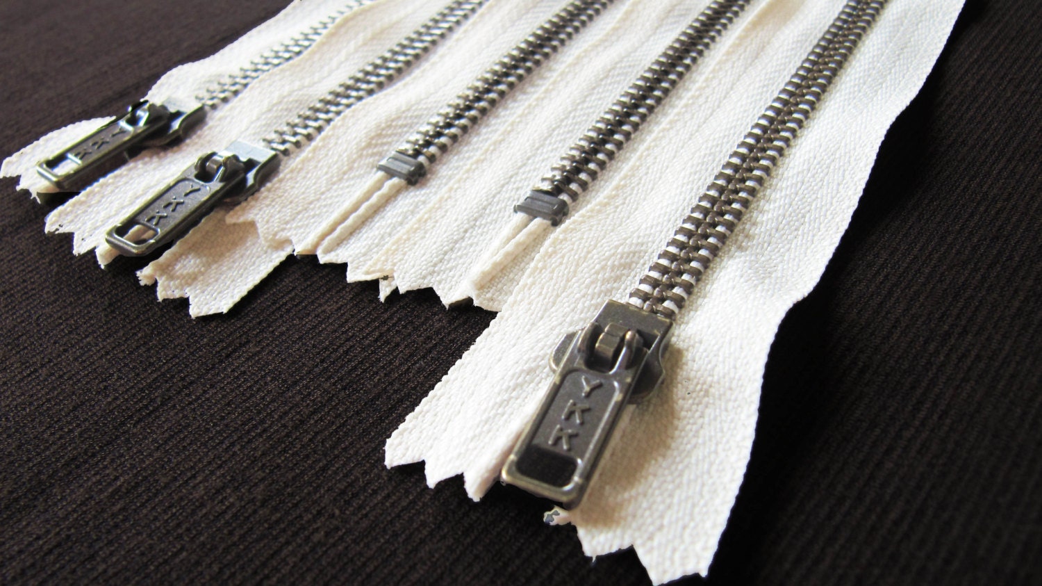 16inch - Cream Metal Zipper - Brass Teeth - 5pcs - Etsy