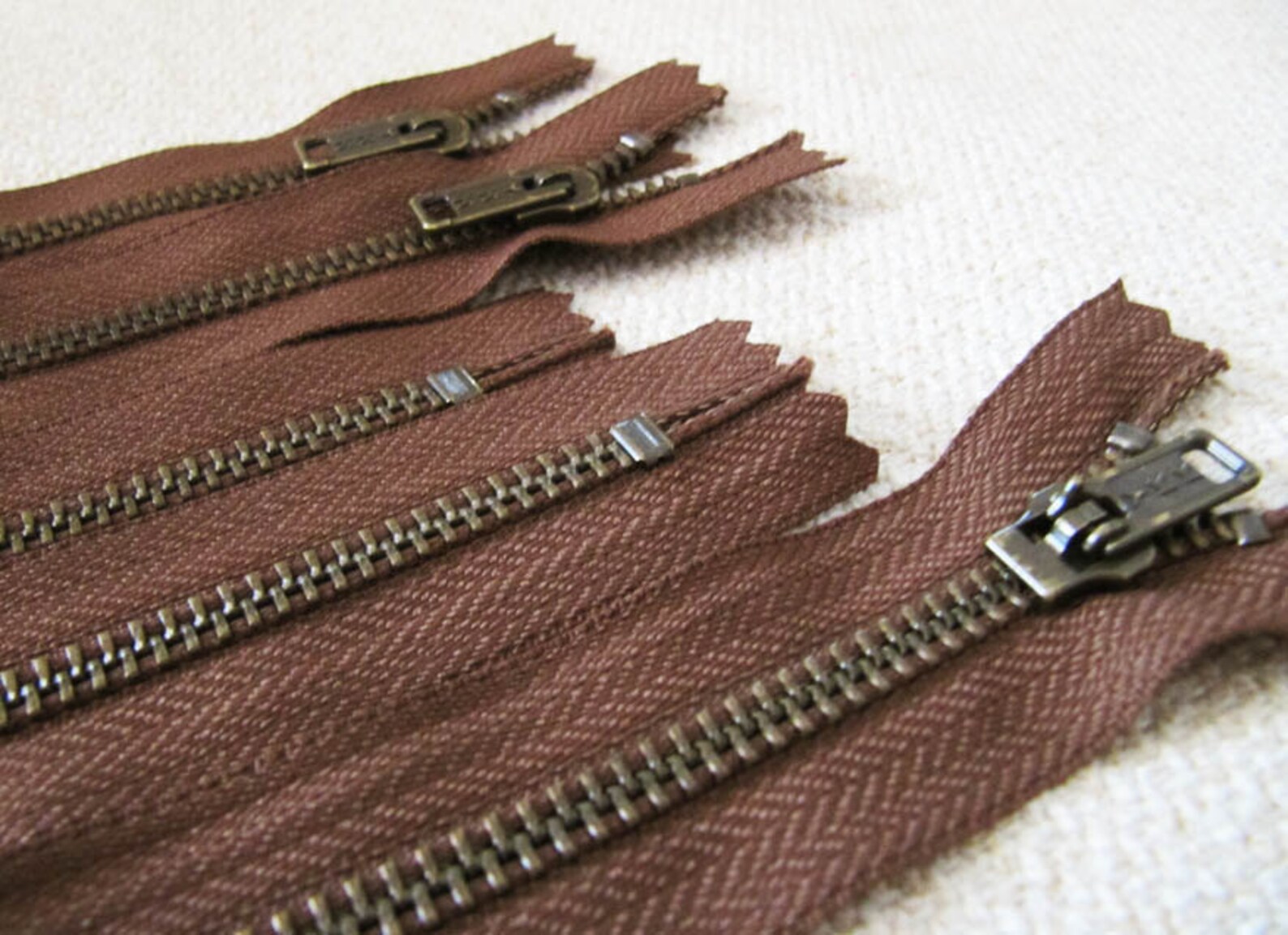 12inch - Milk Chocolate Brown Metal Zipper - Brass Teeth - 5pcs - Etsy