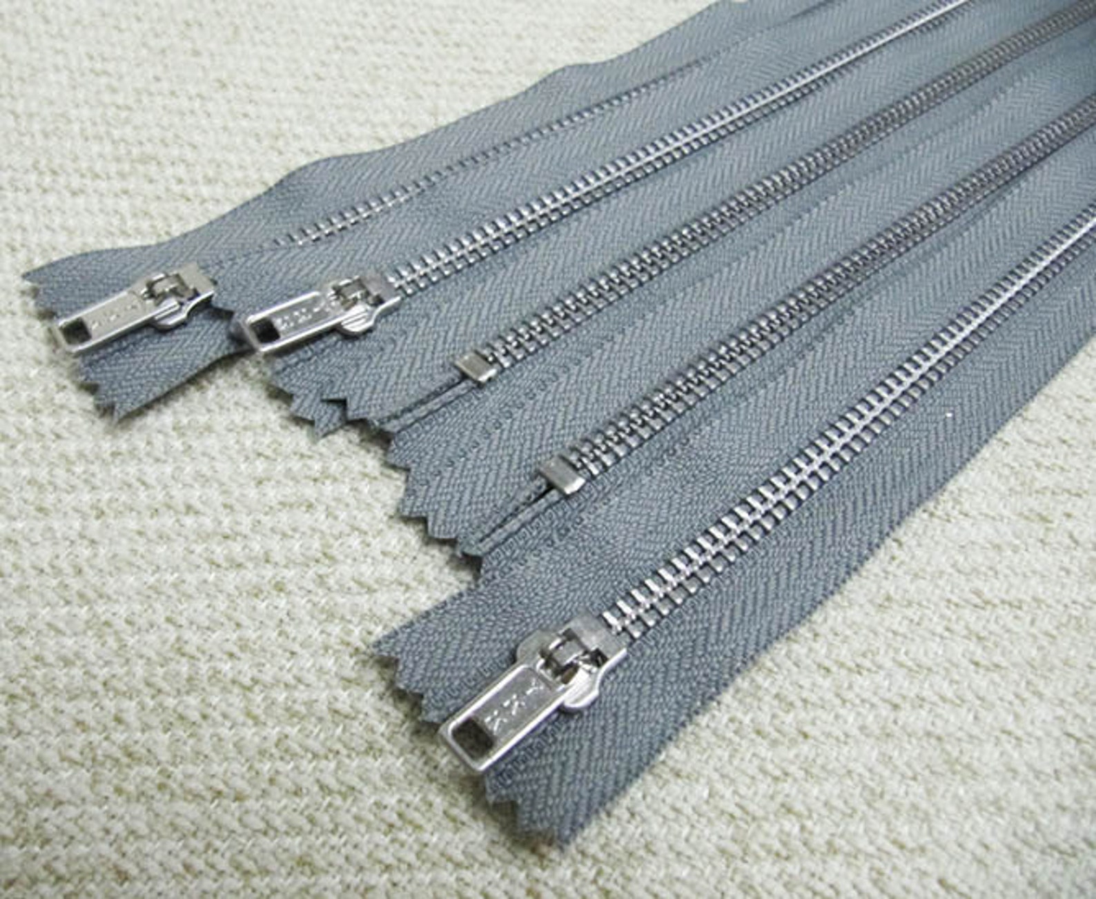 10inch - Smokegrey Metal Zipper - Silver Teeth - 5pcs - Etsy