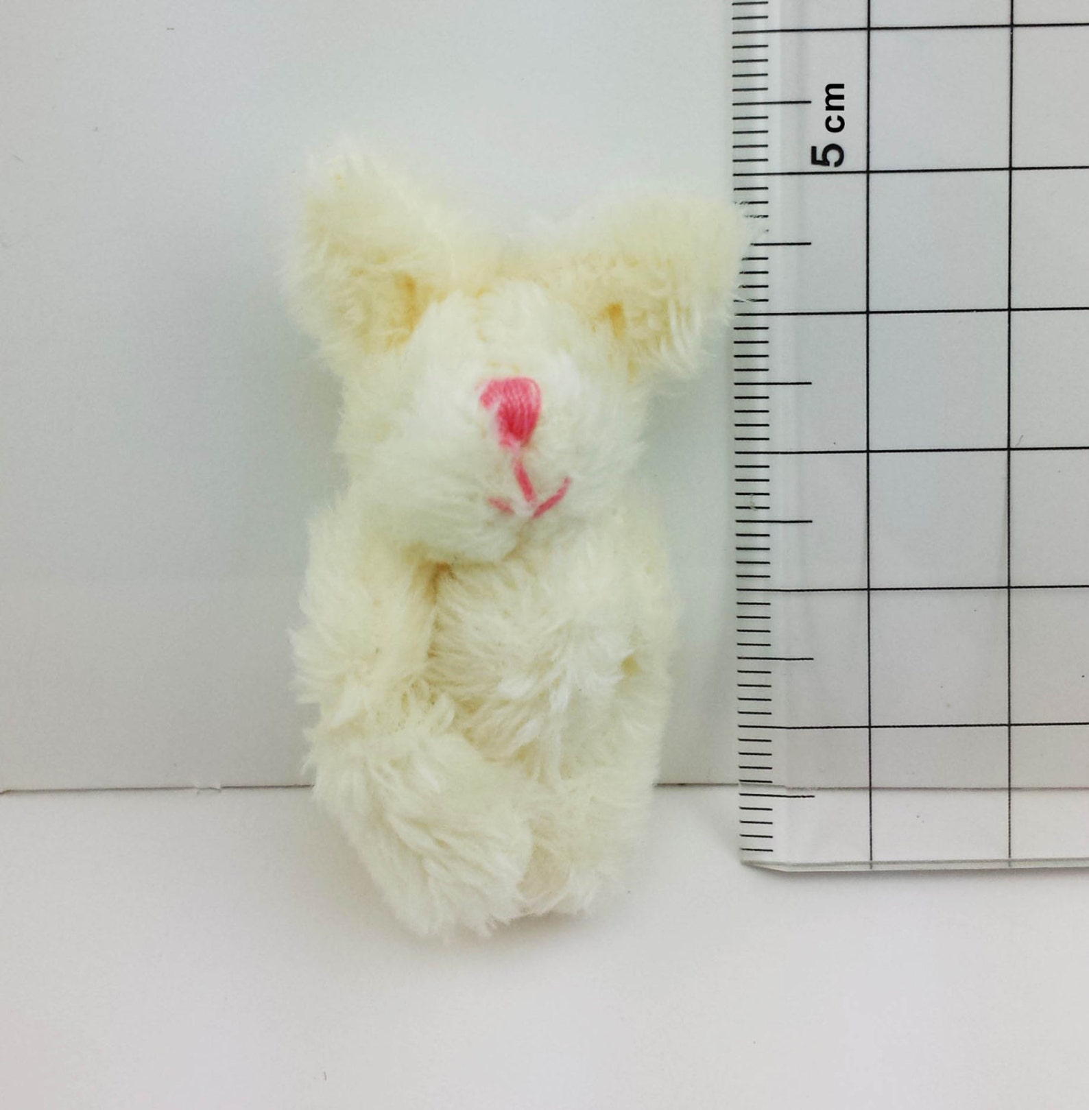 1pair Extra Fluffy Cream Rabbit Miniature Toy (5cm) - Etsy