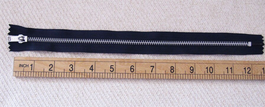 12inch - Navy Blue Metal Zipper - Silver Teeth - 5pcs - Etsy