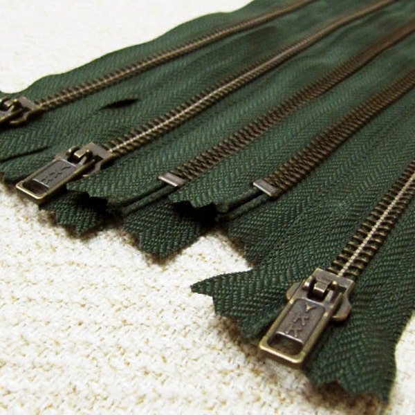 Antique Brass Zipper - Etsy