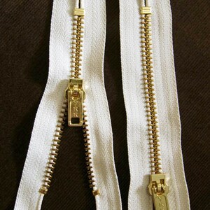 4inch - Cream Metal Zipper - Gold Teeth - 6pcs - Etsy