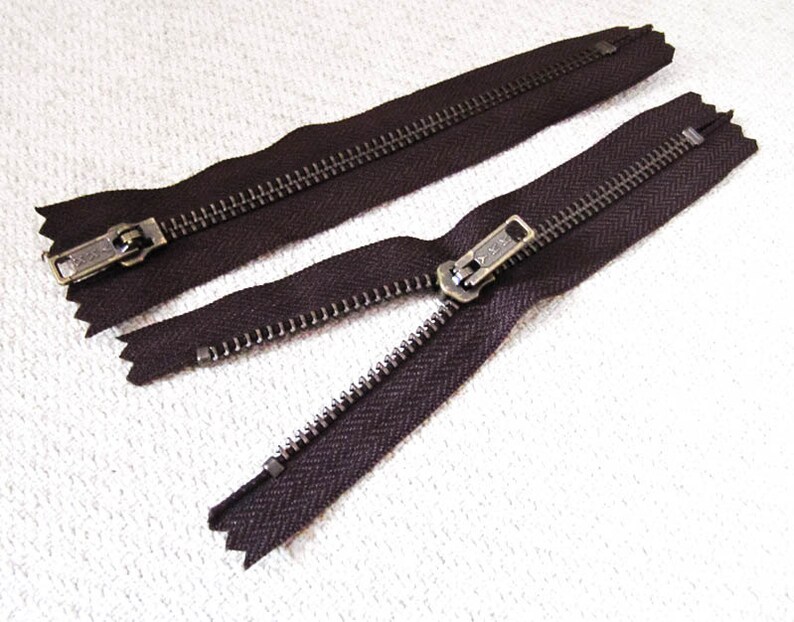 6inch - Dark Chocolate Brown Metal Zipper - Brass Teeth - 5pcs - Etsy