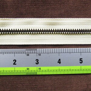 7inch - Cream Metal Zipper - Brass Teeth - 5pcs - Etsy