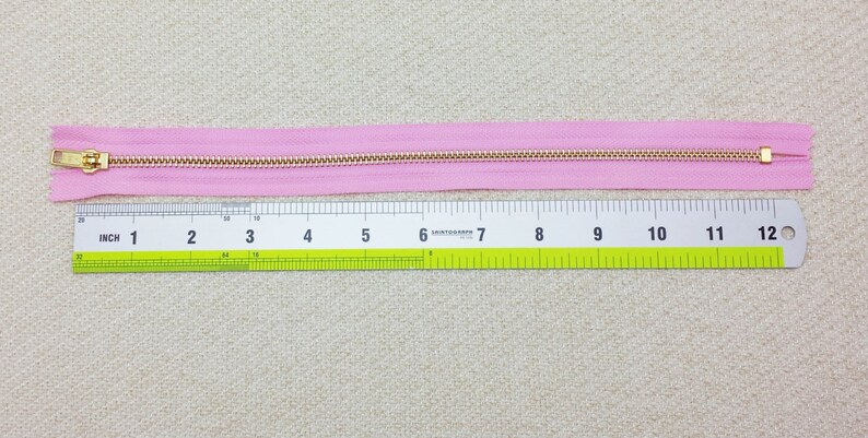 12inch - Candyfloss Pink Metal Zipper - Gold Teeth - 5pcs - Etsy