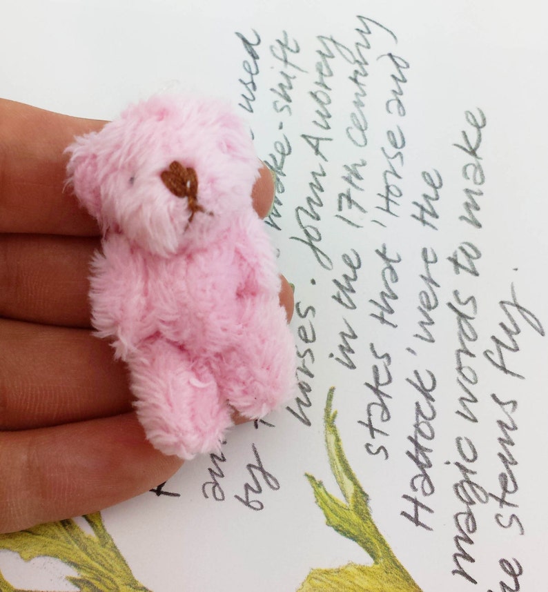 1pair Extra Fluffy Pink Teddy Bear Miniature Toy (4cm) - Etsy