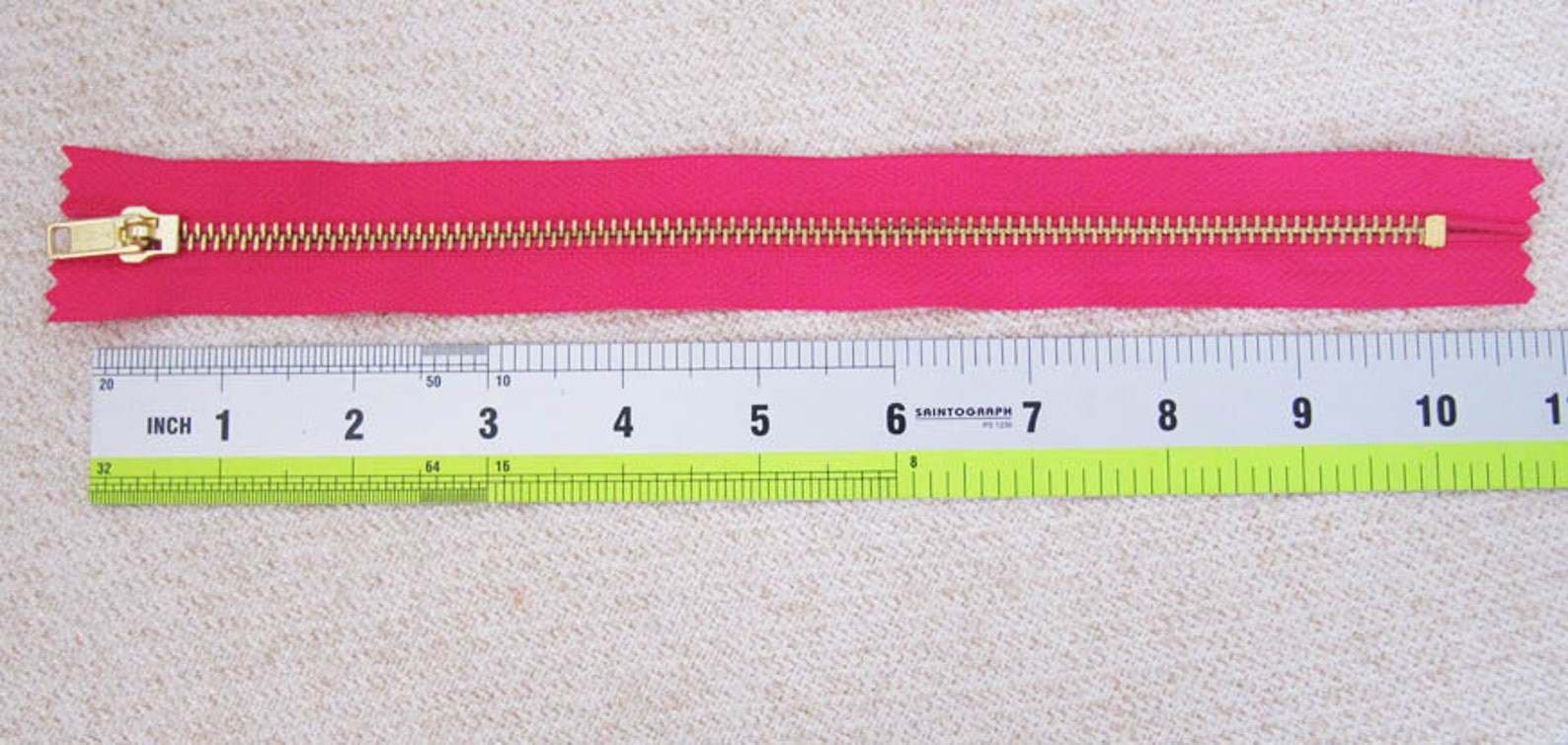 10inch - Fuchsia Pink Metal Zipper - Gold Teeth - 5pcs - Etsy