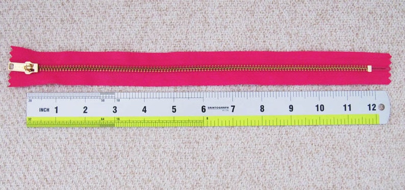 12inch - Fuchsia Pink Metal Zipper - Gold Teeth - 5pcs - Etsy