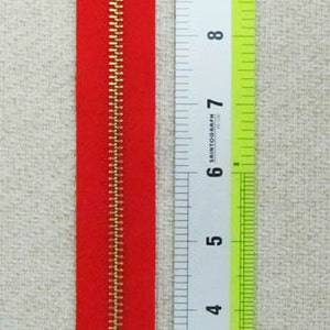 12inch - Hot Red Metal Zipper - Gold Teeth - 5pcs - Etsy