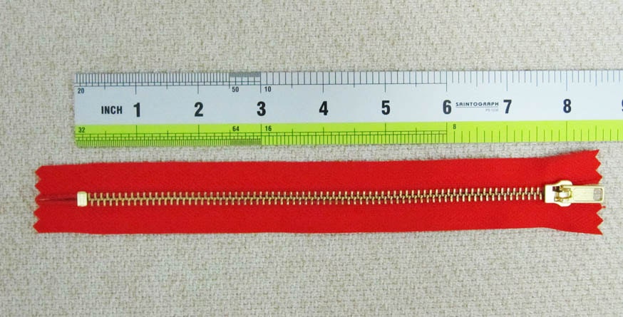 8inch - Hot Red Metal Zipper - Gold Teeth - 5pcs - Etsy