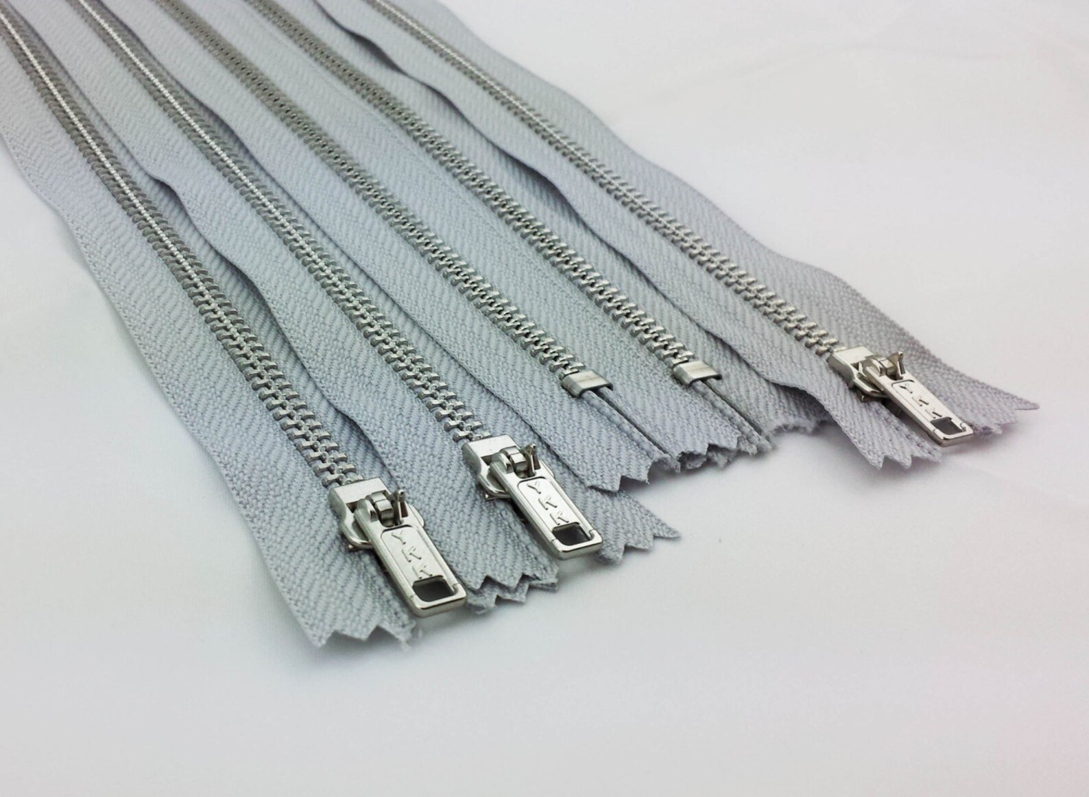 12inch - French Grey Metal Zipper - Silver Teeth - 5pcs - Etsy