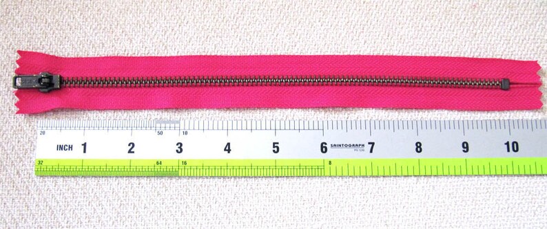 10inch - Fuchsia Pink Metal Zipper - Brass Teeth - 5pcs - Etsy