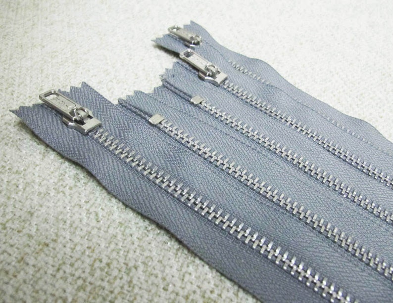 10inch - Smokegrey Metal Zipper - Silver Teeth - 5pcs - Etsy