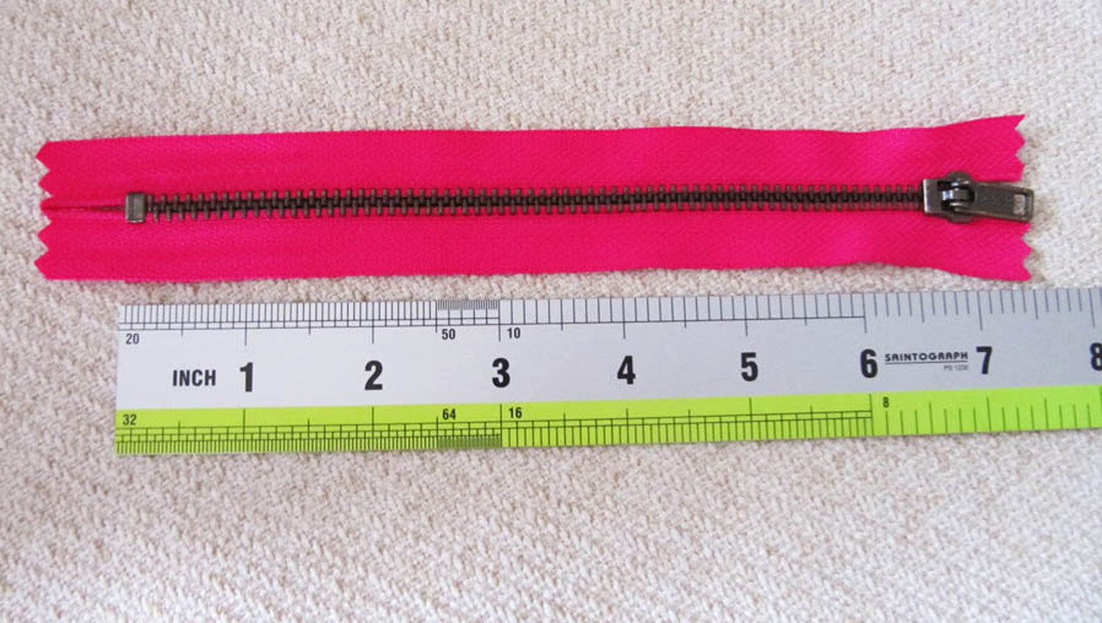 7inch - Fuchsia Pink Metal Zipper - Brass Teeth - 5pcs - Etsy