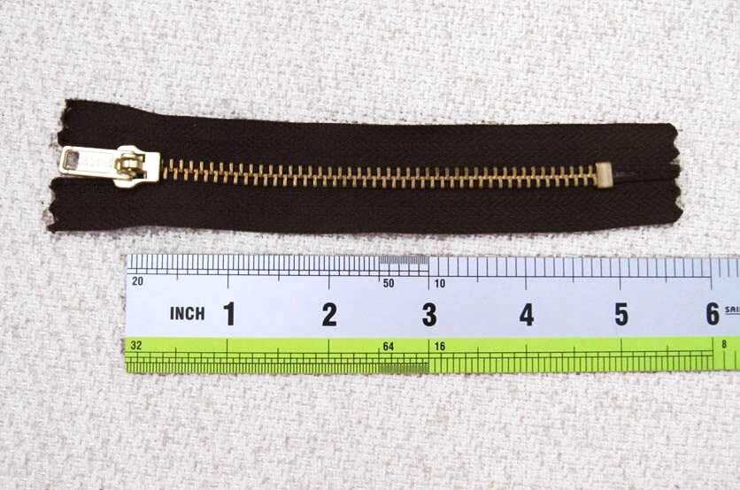 5inch - Dark Chocolate Brown Metal Zipper - Gold Teeth - 6pcs - Etsy