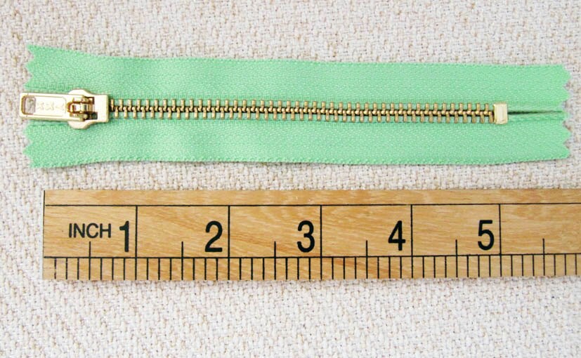 5inch - Mint Green Metal Zipper - Gold Teeth - 6pcs - Etsy