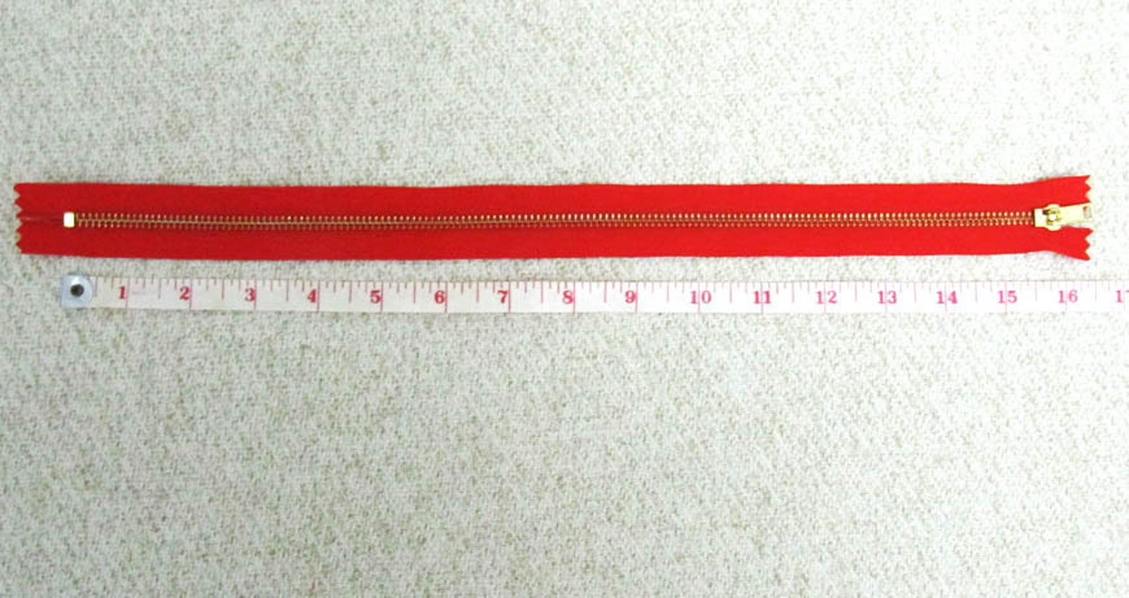 16inch - Hot Red Metal Zipper - Gold Teeth - 5pcs - Etsy