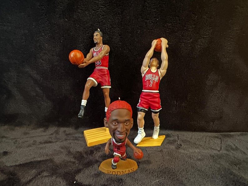Chicago Bulls NBA Christmas Ornaments Scottie Pippen Toni Kukoc Dennis ...