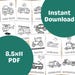 Vehicle Coloring Pages for Kids: Things That Go Vroom (PDF Download) - Etsy
