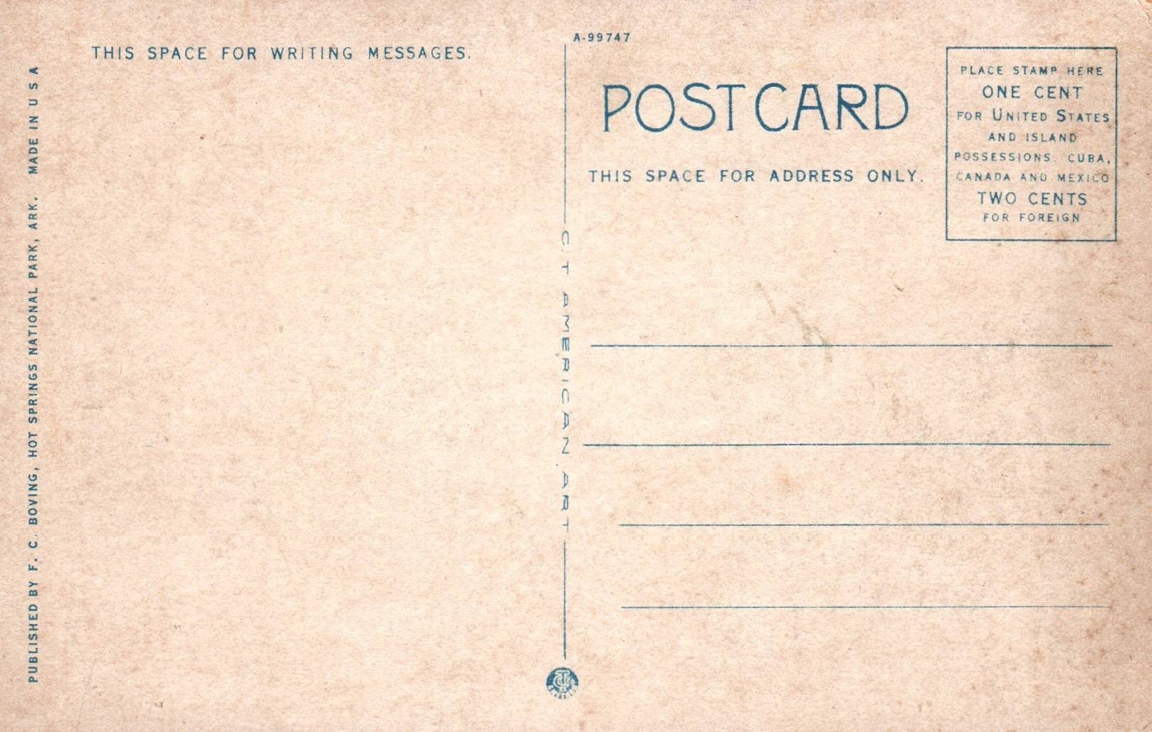 Vintage Postcard, Hell's Half Acre, Hot Springs, Arkansas, National ...