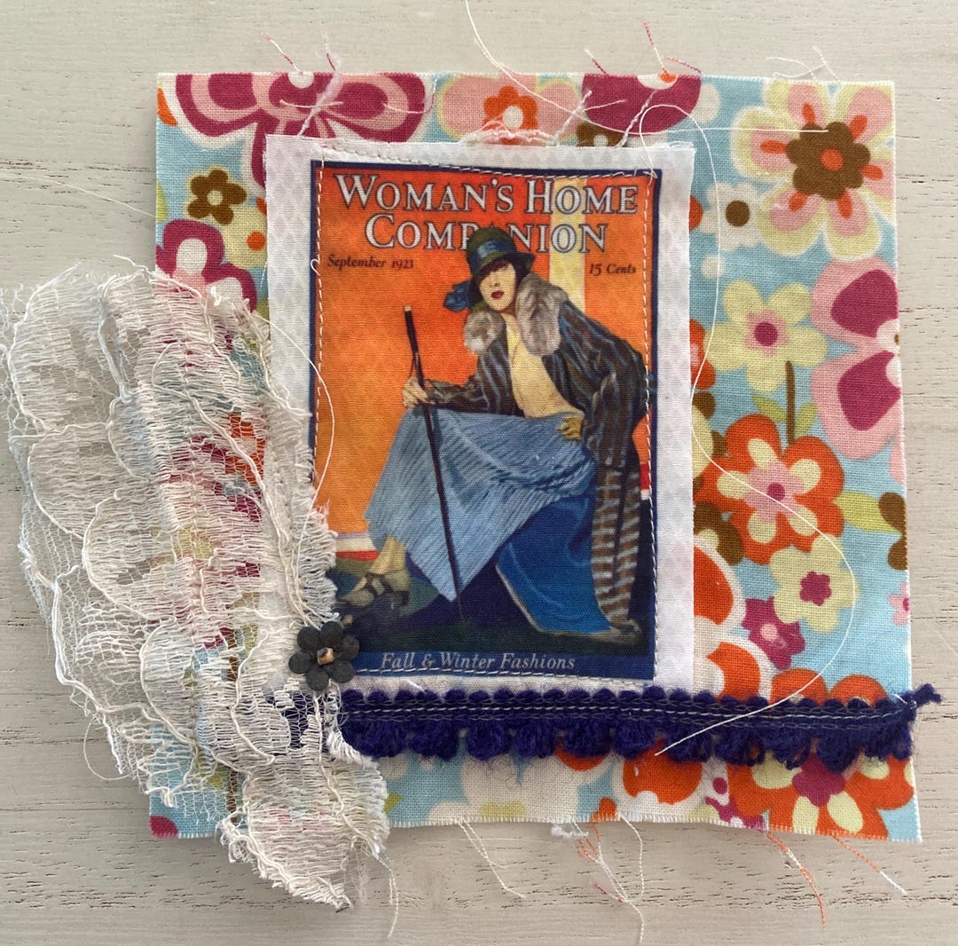 Fabric Snippet, Junk Journal, Fabric Photo, Art Deco Woman, Fabric ...