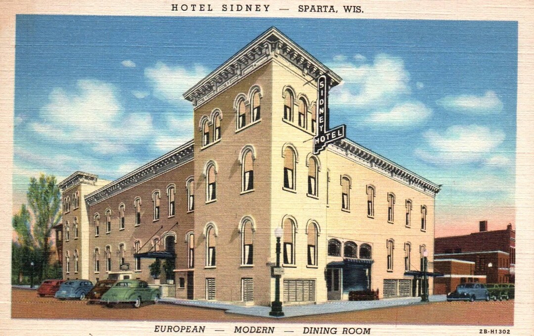 Vintage Postcard, Sparta, Wisconsin, Hotel Sidney, Postcard, Old ...