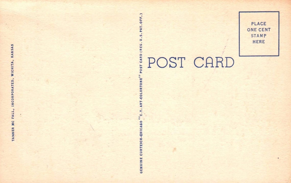 Vintage Postcard, Wichita, Kansas, the Forum, Postcard, Linen Postcard ...