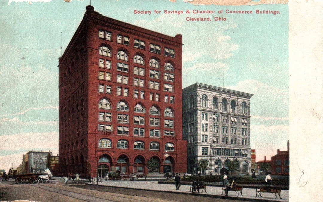 Vintage Postcard, Cleveland, Ohio, Society for Savings, Chamber of ...