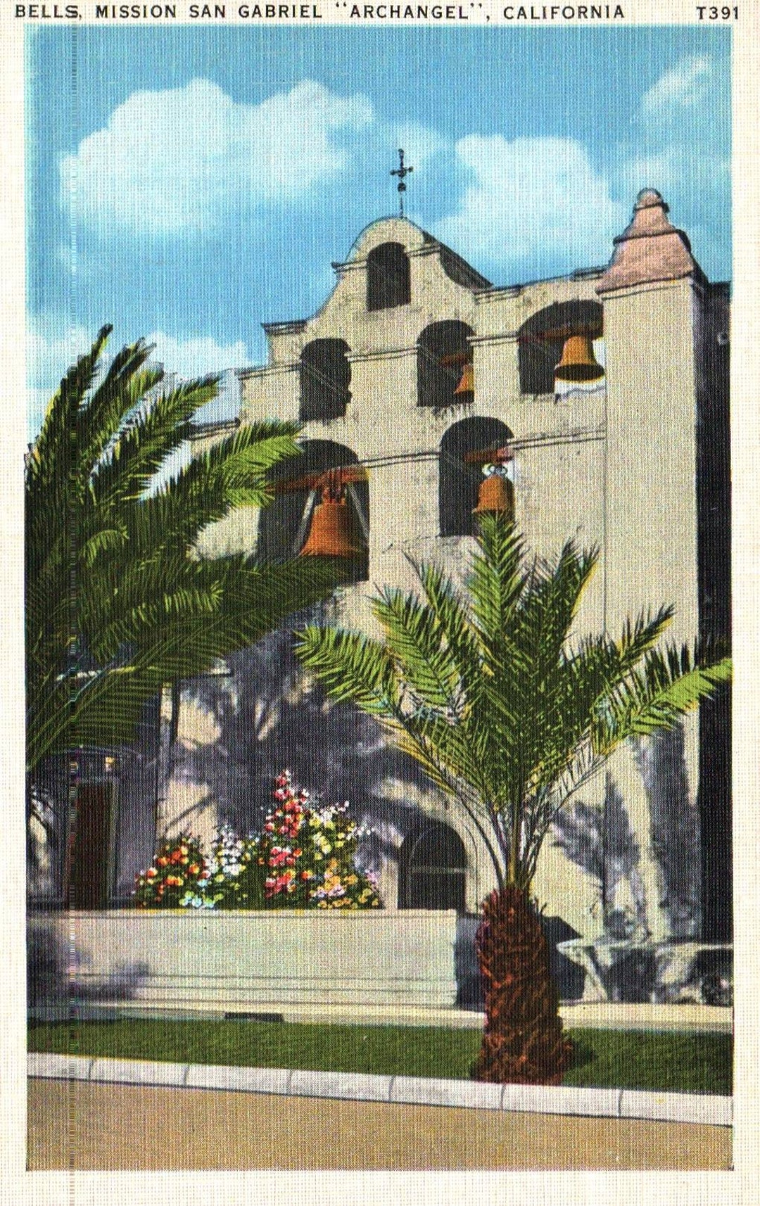 Vintage Postcard, Mission San Gabriel, Archangel, California ...