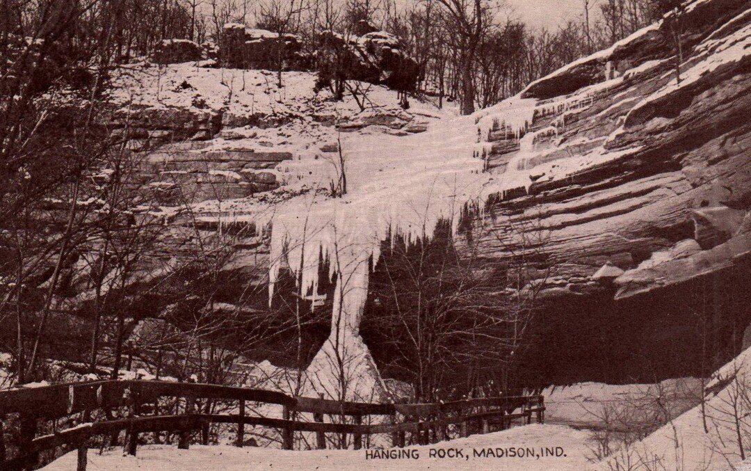 Vintage Postcard, Madison, Indiana, Hanging Rock, Postcard, Old ...