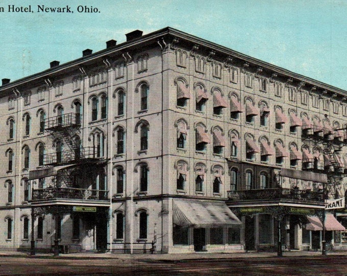 Vintage Postcard, Newark, Ohio, Warden Hotel, Postcard, Old Postcard ...