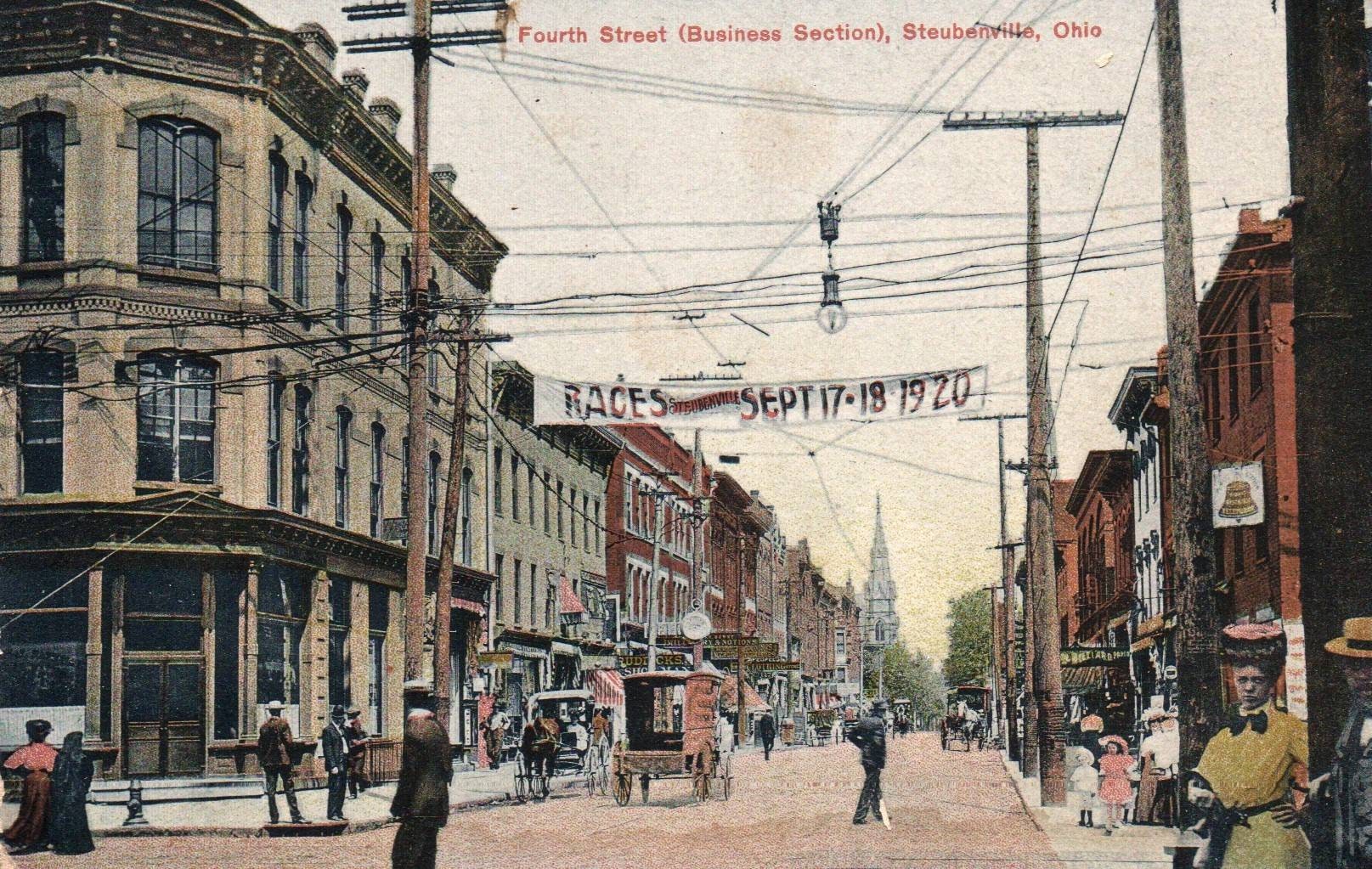 Vintage Postcard, Steubenville, Ohio, Fourth Street, Postcard, 1920 ...