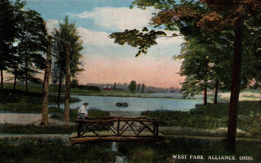 Vintage Postcard, Alliance, Ohio, West Park, Postcard, Old Postcard ...