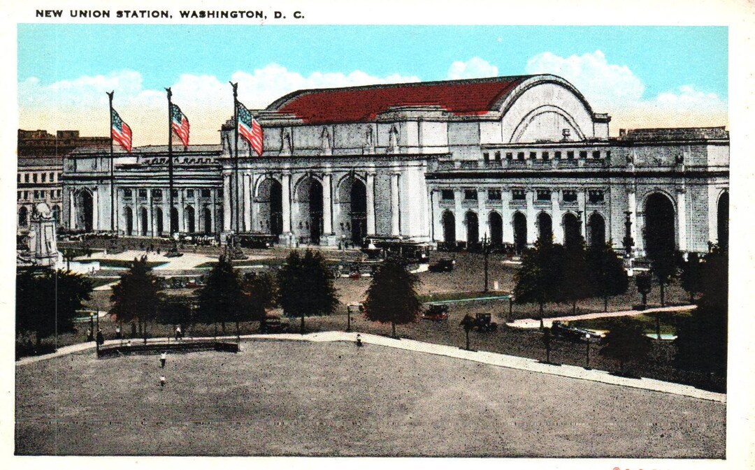 Vintage Postcard, Union Station, Washington DC, Old Postcard, Postcard ...