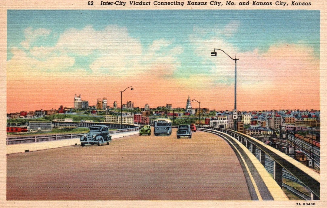 Vintage Postcard, Kansas City, Kansas, Missouri, Viaduct, Postcard ...